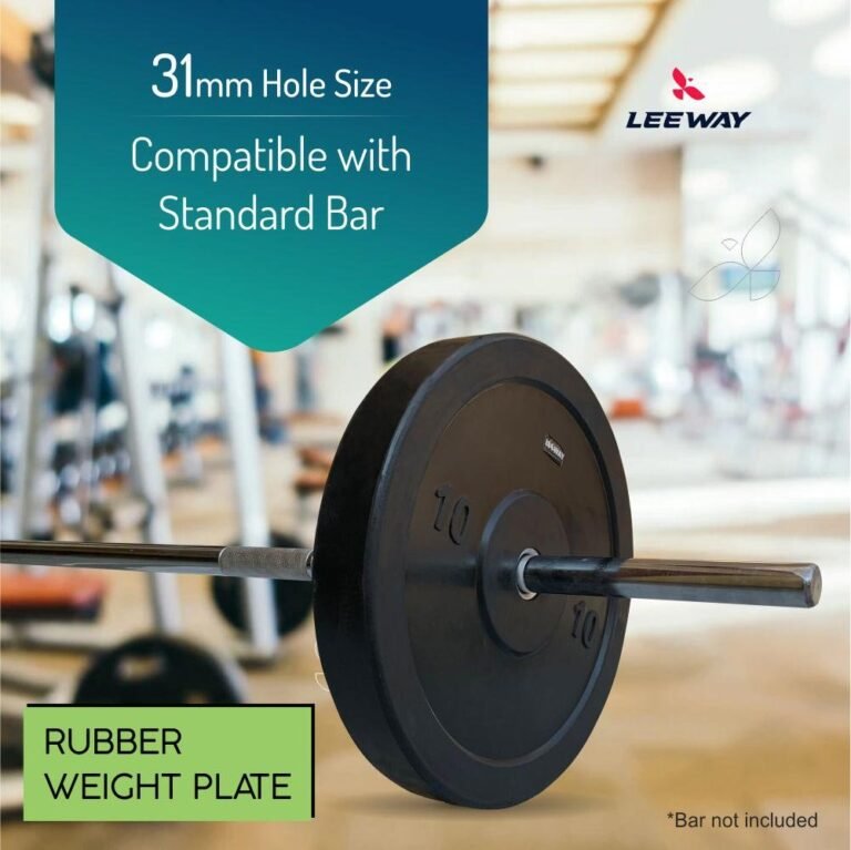 Rubber weight plates for home gym from 2kg to 20kg - Leeway